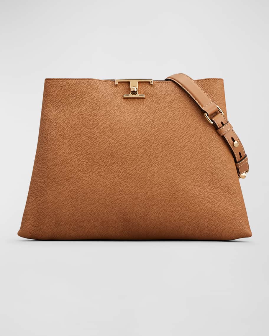 Tod's Medium Leather T Timeless Shoulder Bag | Neiman Marcus