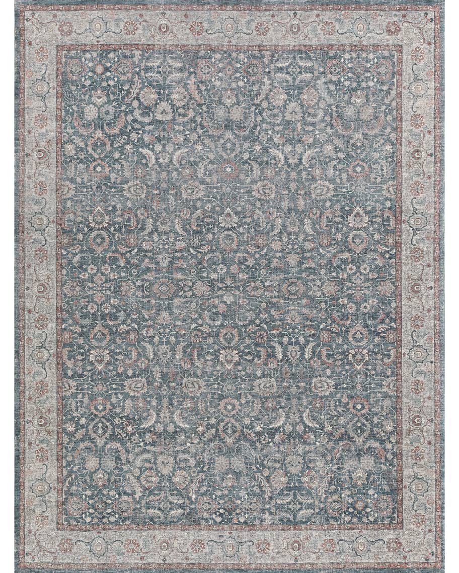 Exquisite Rugs Heritage Power-Loomed Blue & Rust Rug, 8' x 10' | Neiman ...