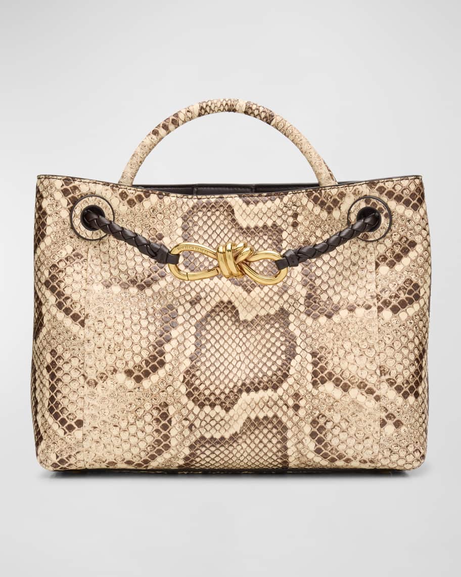 Bottega Veneta Small Andiamo Python Tote Bag | Neiman Marcus