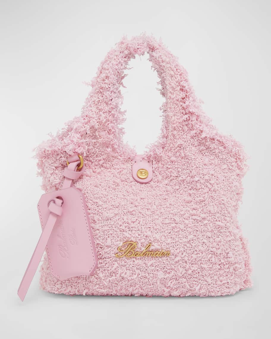 Balmain B Army Mini Grocery Tote Bag in Tweed | Neiman Marcus