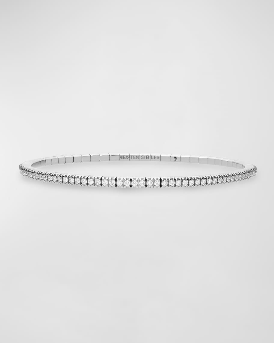 Extensible 18K Gold Diamond Stretch Tennis Bracelet, Size 6.5"L ...