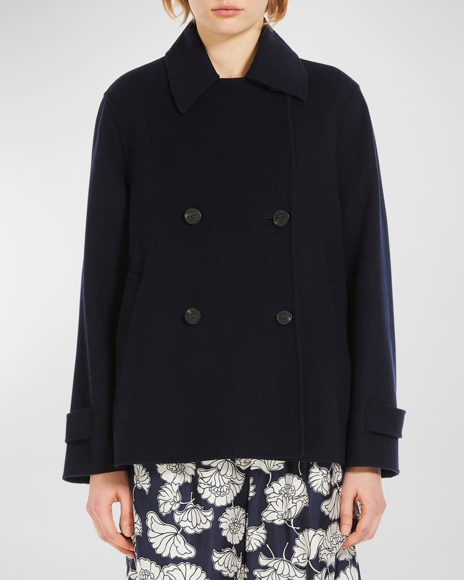 Weekend Max Mara Usuale Double-Breasted Wool-Blend Coat | Neiman Marcus