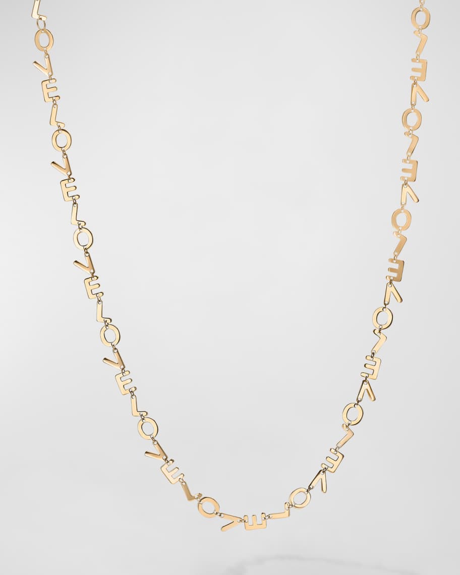 LANA 14K Gold Laser Love Chain Necklace | Neiman Marcus