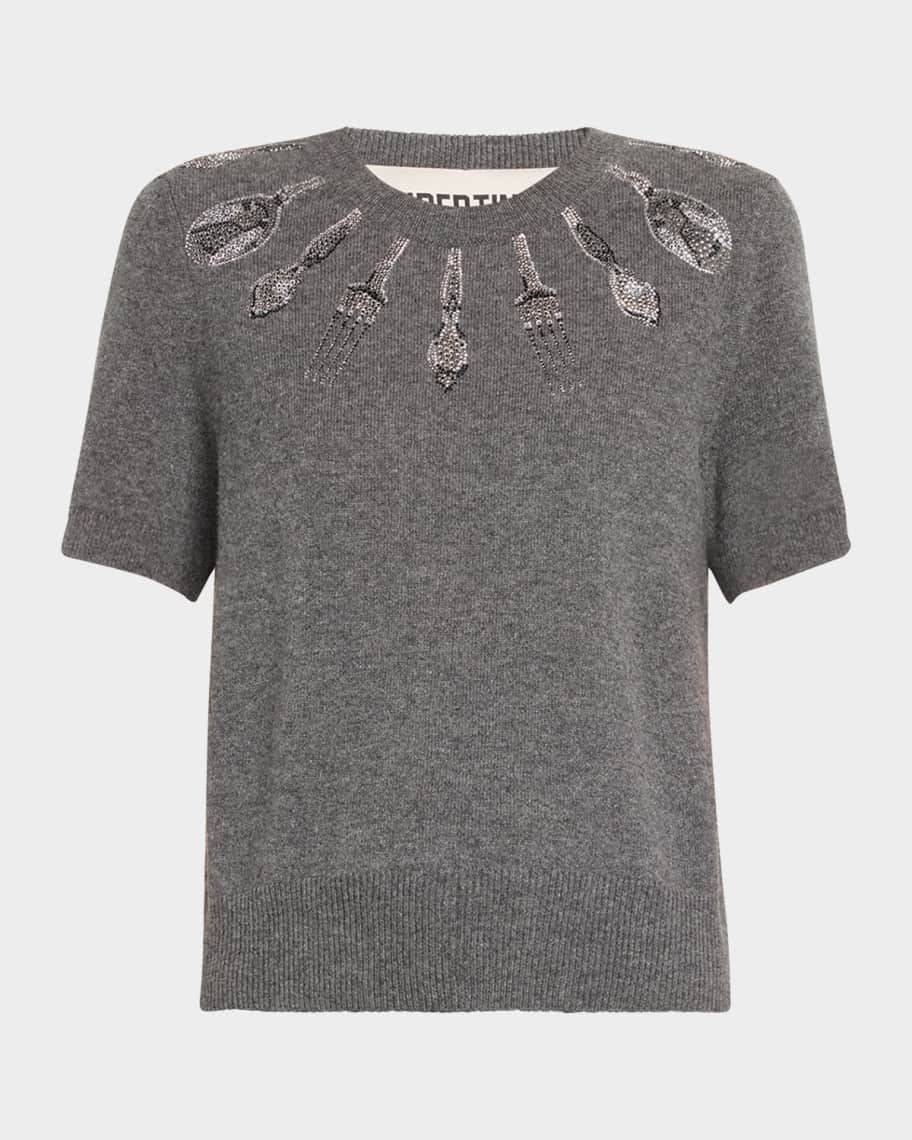 Libertine Michelin Star Cashmere Pullover with Rhinestone Detail ...