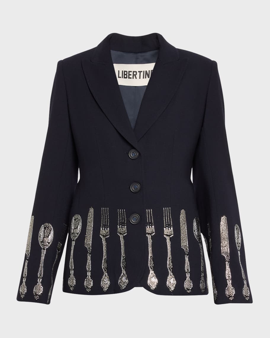 Libertine Michelin Star Riding Jacket with Crystal Details | Neiman Marcus