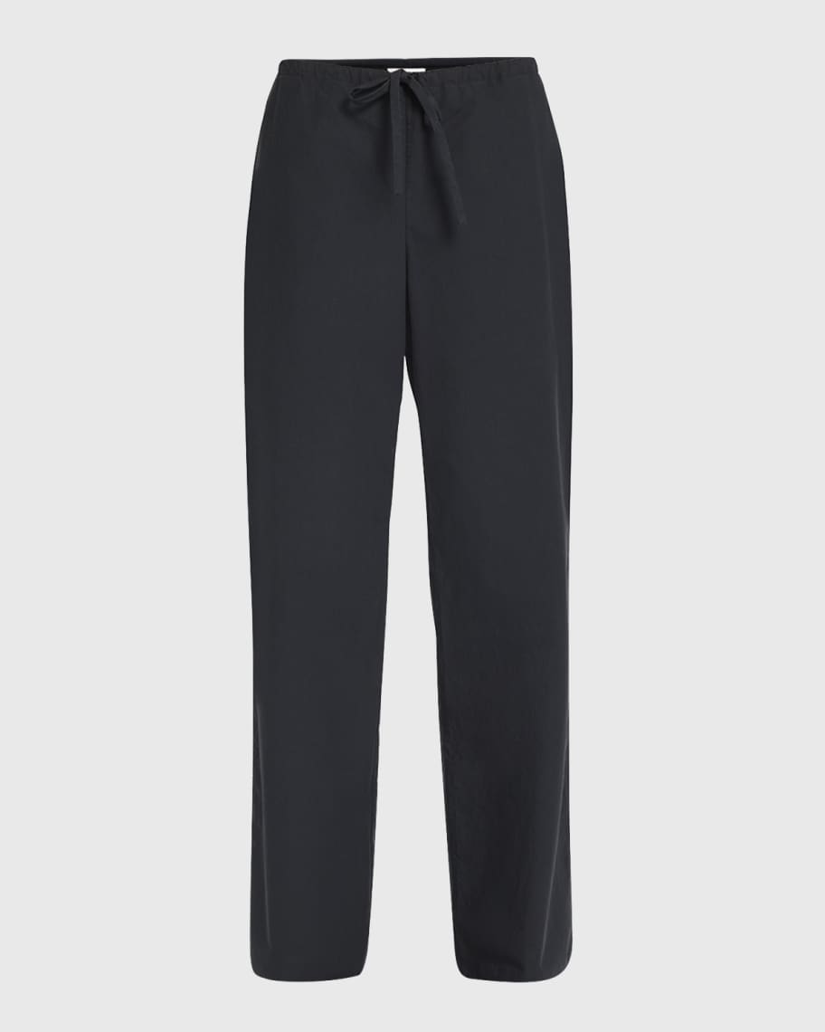 THE ROW Jugi Mid-Rise Wide-Leg Pull-On Pants | Neiman Marcus