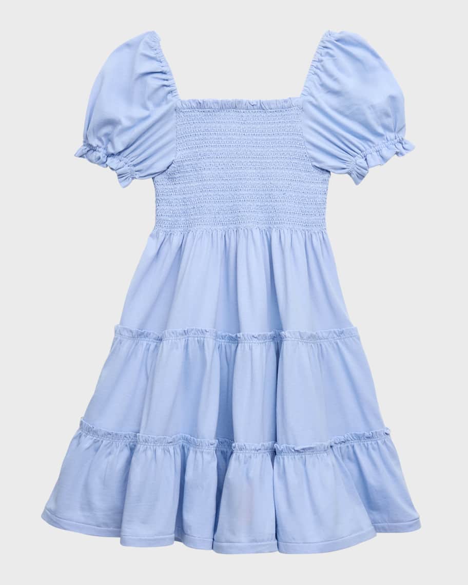 Ralph Lauren Childrenswear Girl's Smocked Tiered Ruffle Cotton Jersey ...