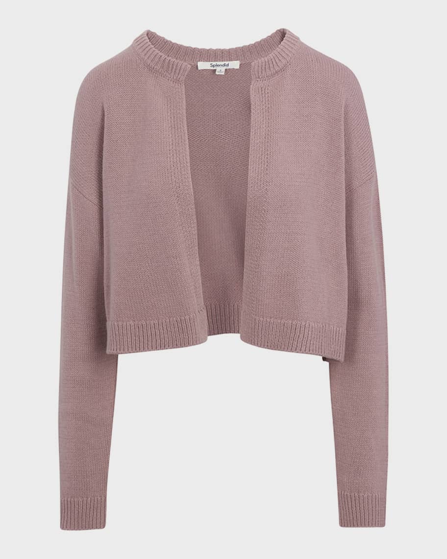 Splendid Lily Cropped Open-Front Cardigan | Neiman Marcus