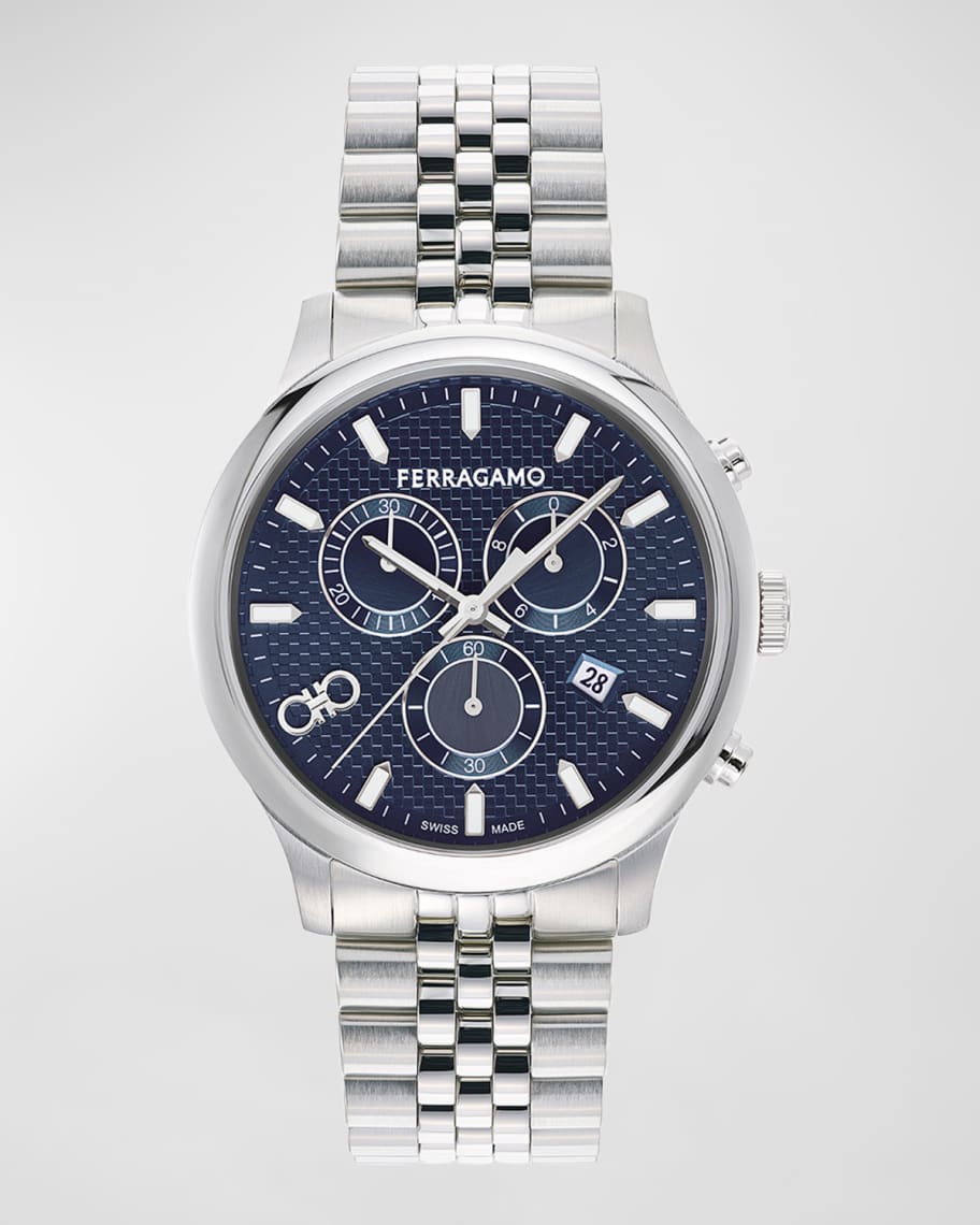 Ferragamo Duo Chrono Bracelet Watch, 42mm | Neiman Marcus