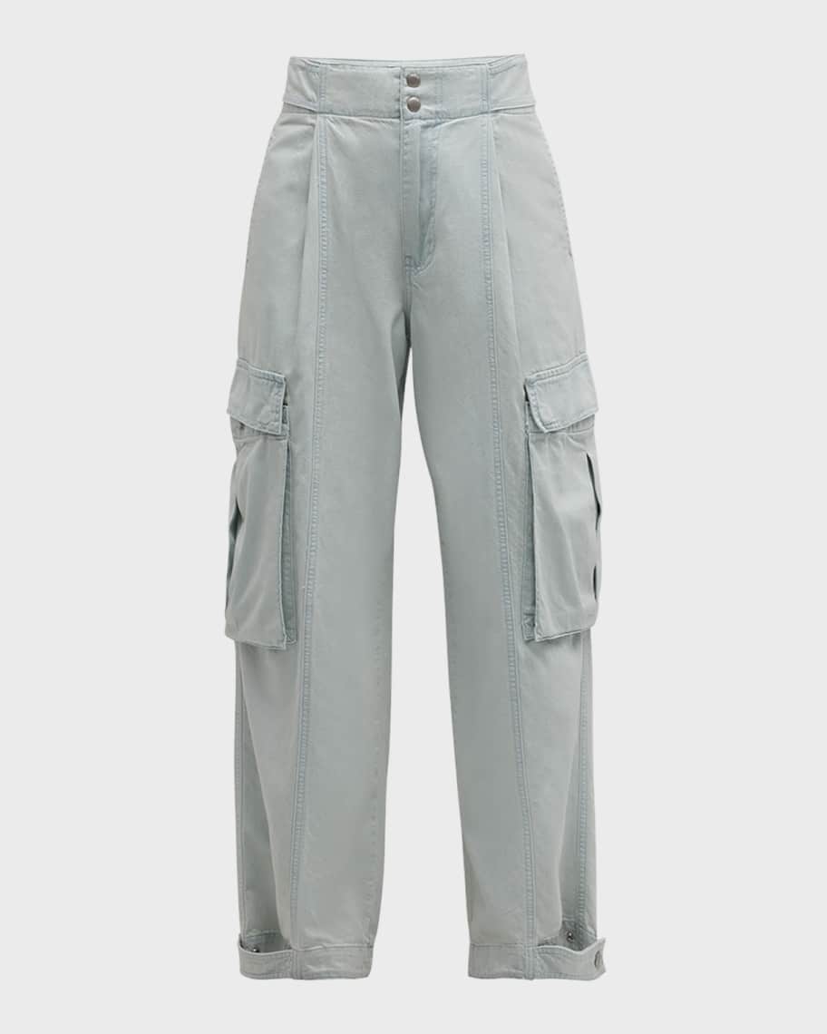 FRAME Wide-Leg Cargo Pants | Neiman Marcus