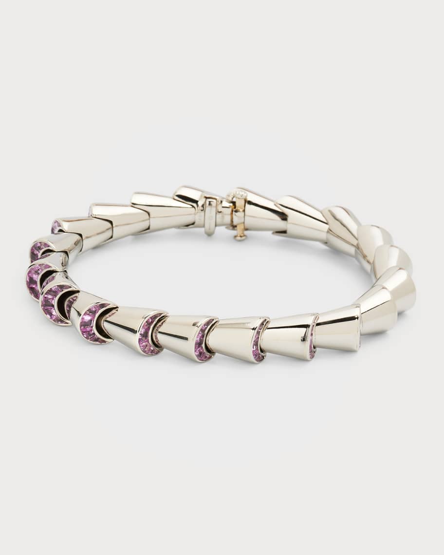 Oscar Heyman Platinum Pink Sapphire Cornucopia Bracelet, 7"L | Neiman ...