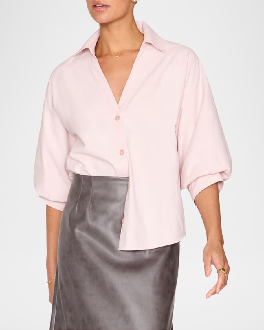 Brochu Walker Kate Blouson-Sleeve Button-Down Shirt | Neiman Marcus