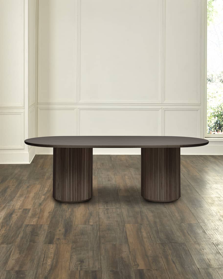 Interlude Home Laurel 94" Oval Dining Table | Neiman Marcus