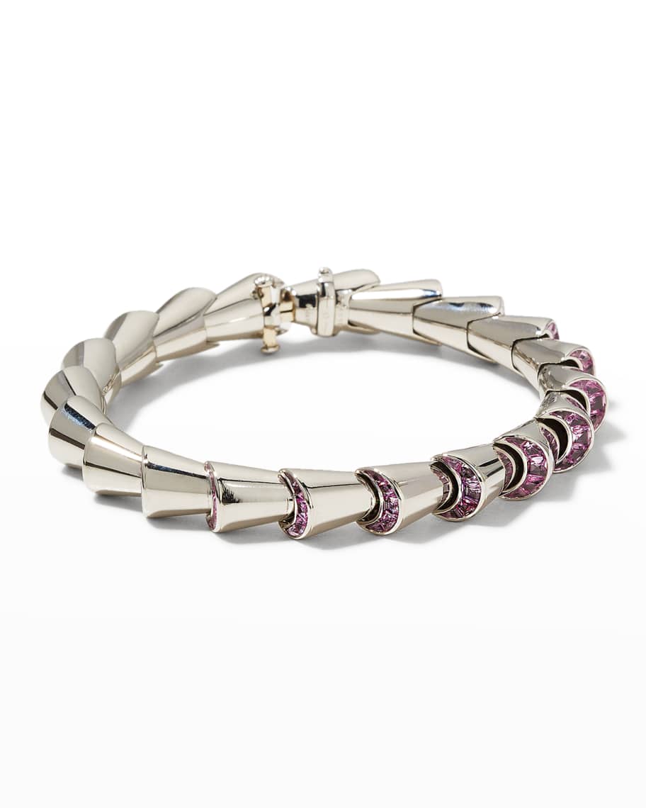 Oscar Heyman Platinum Pink Sapphire Cornucopia Bracelet | Neiman Marcus
