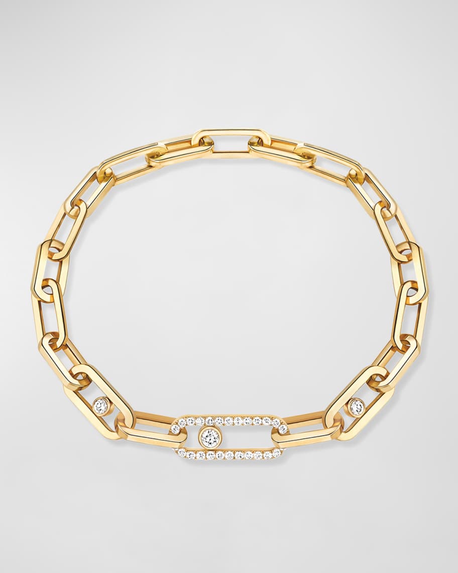 Messika MOVE LINK 18K YELLOW GOLD DIAMOND BRACELET | Neiman Marcus