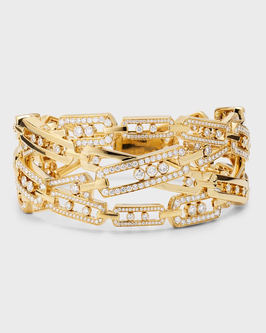 Messika MOVE INFINI 18K YELLOW GOLD CUFF | Neiman Marcus