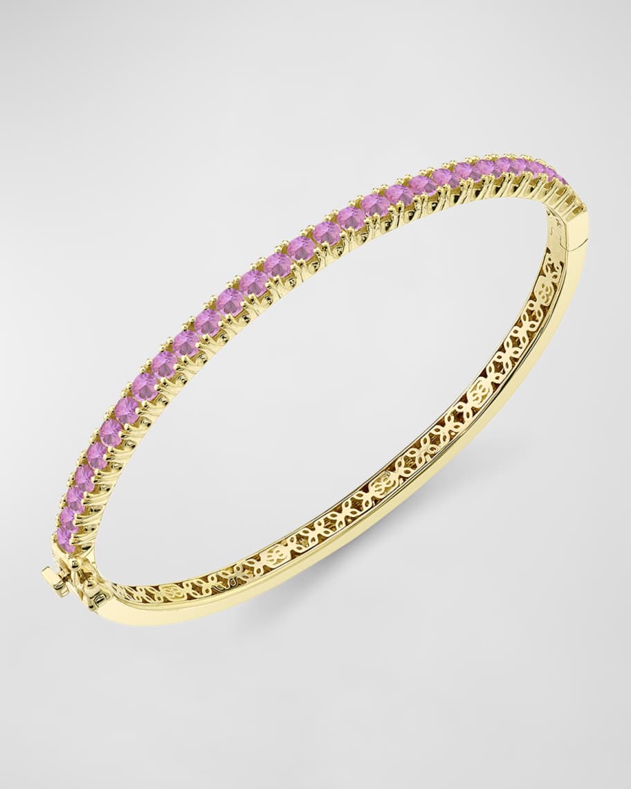 Sydney Evan Two-Tone Pink Sapphire and Ruby Hinge Bracelet | Neiman Marcus