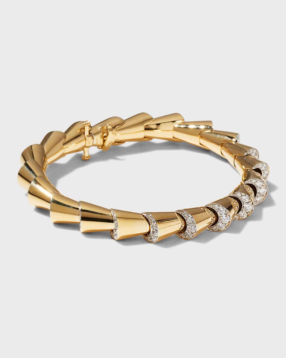 Oscar Heyman Round Diamond Cornucopia Bracelet, 3.24tcw | Neiman Marcus