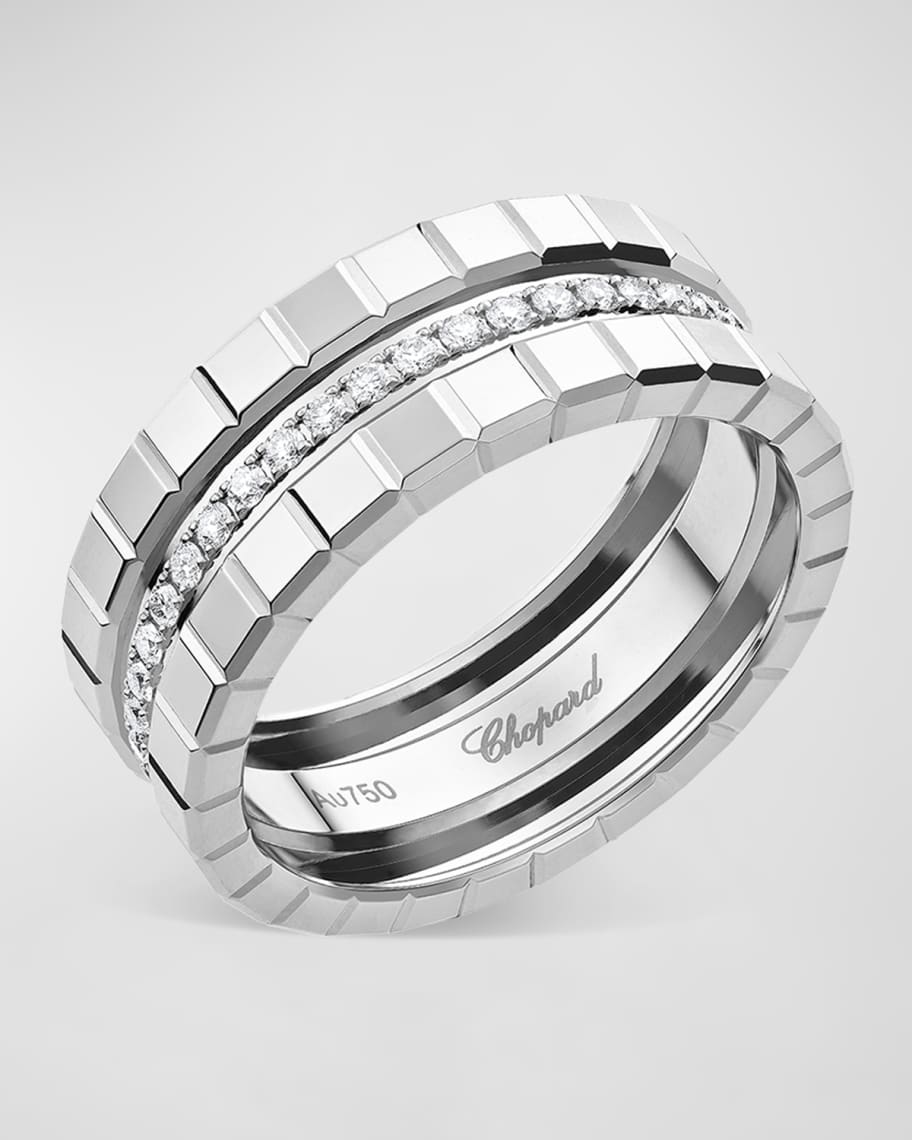Chopard Ice Cube 18K White Gold Diamond Ring | Neiman Marcus