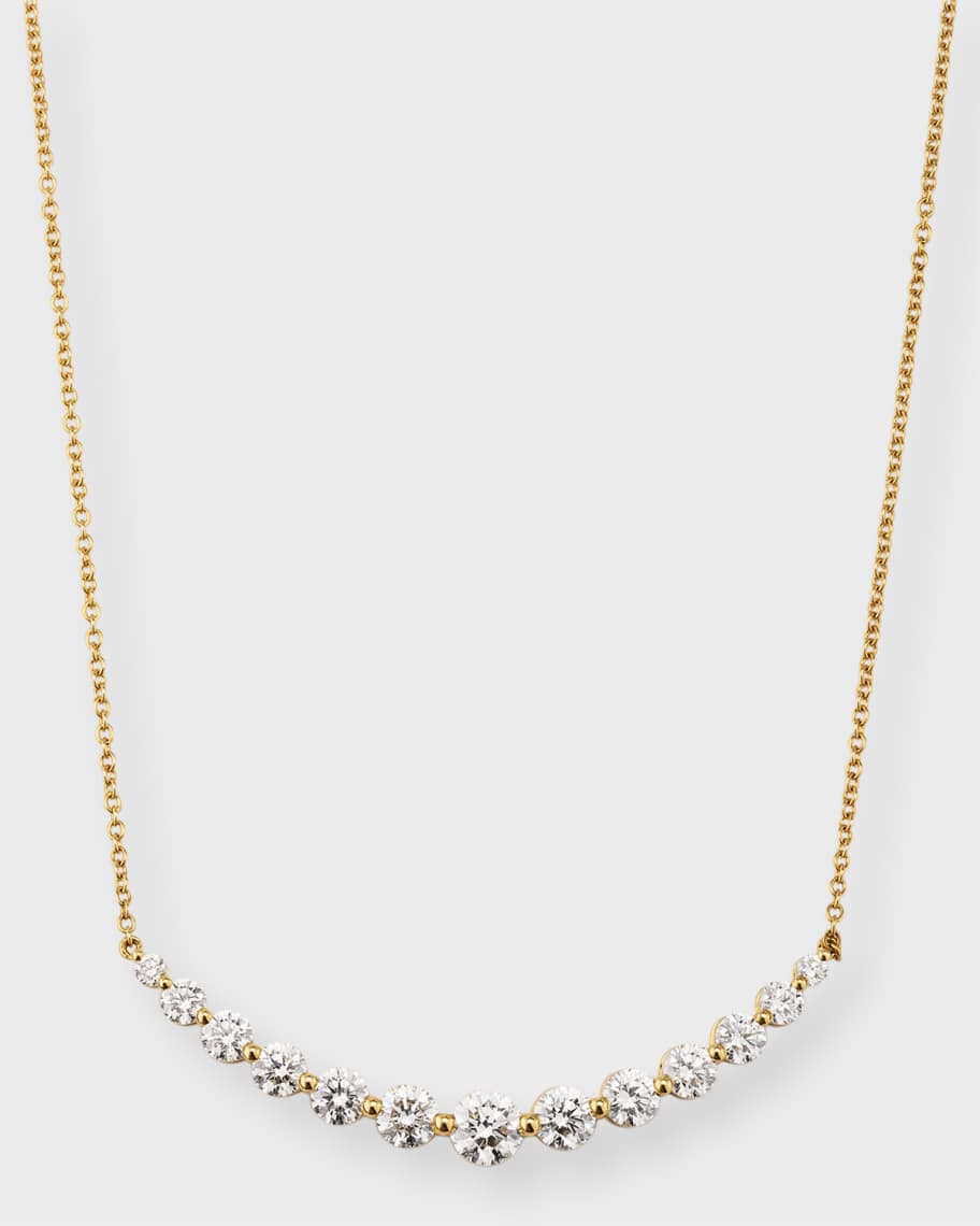Memoire 18K Yellow Gold Diamond Smile Necklace, 18"L, 2.03tcw | Neiman ...