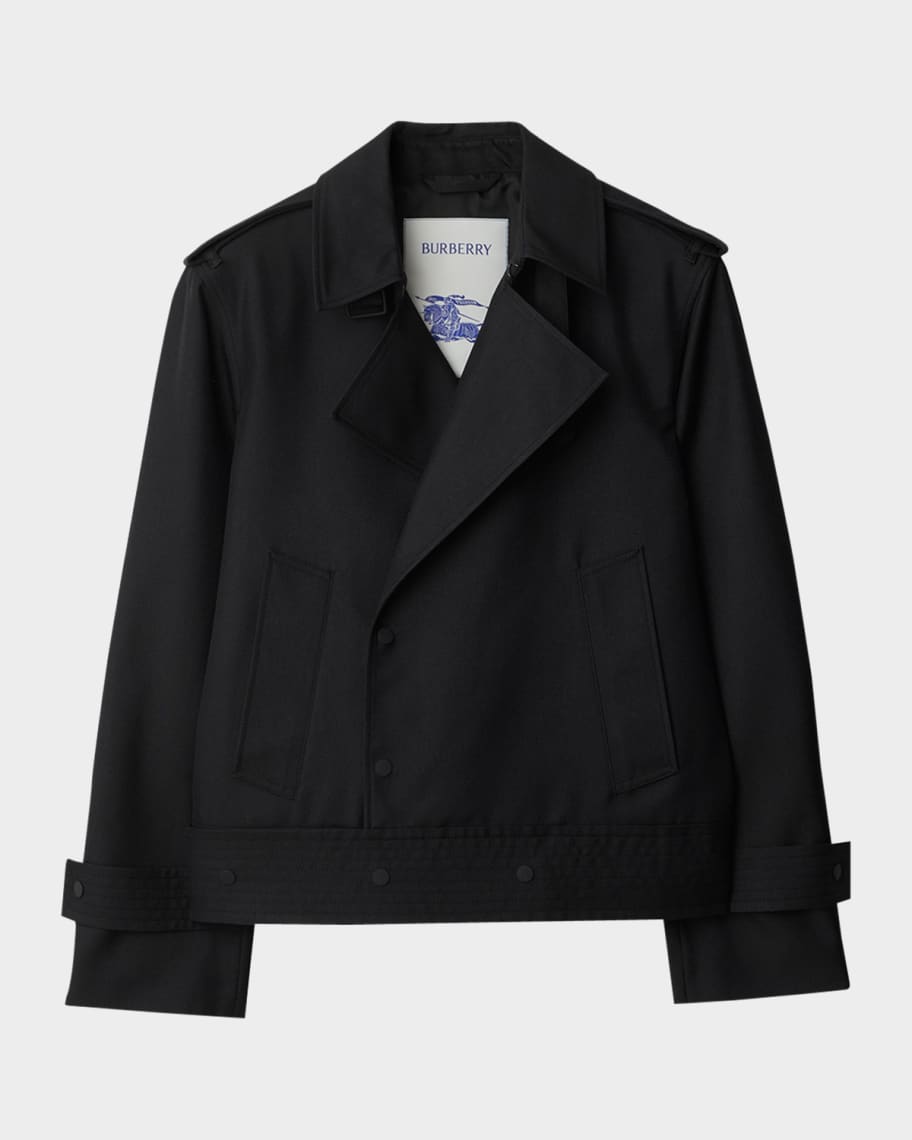 Burberry Men's Silk Blend Trench Jacket | Neiman Marcus