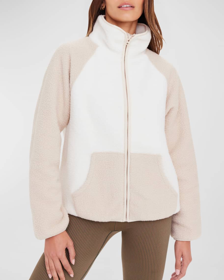 The Upside Harlow Colorblock Fleece Zip-Front Jacket | Neiman Marcus