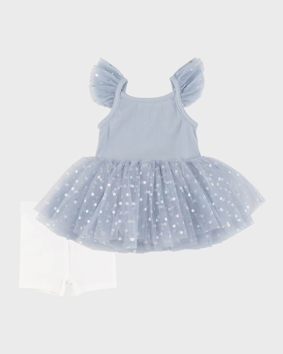 Miniclasix Girl's Tutu Top and Bike Short Set, Baby 3M-24M | Neiman Marcus