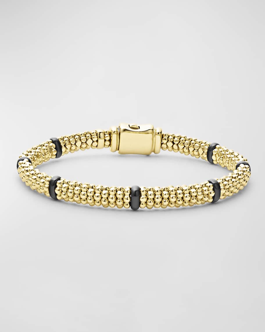 LAGOS 18K Gold Caviar Station Bracelet | Neiman Marcus