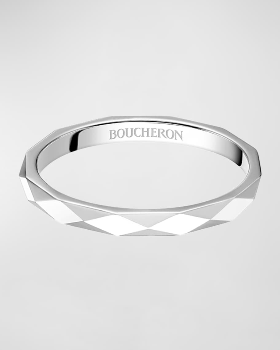 Boucheron Facette Platinum Small Band Ring | Neiman Marcus