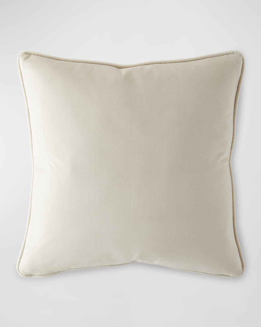 Olivia Quido Ava Pleated Velvet Pillow, 20" Square | Neiman Marcus