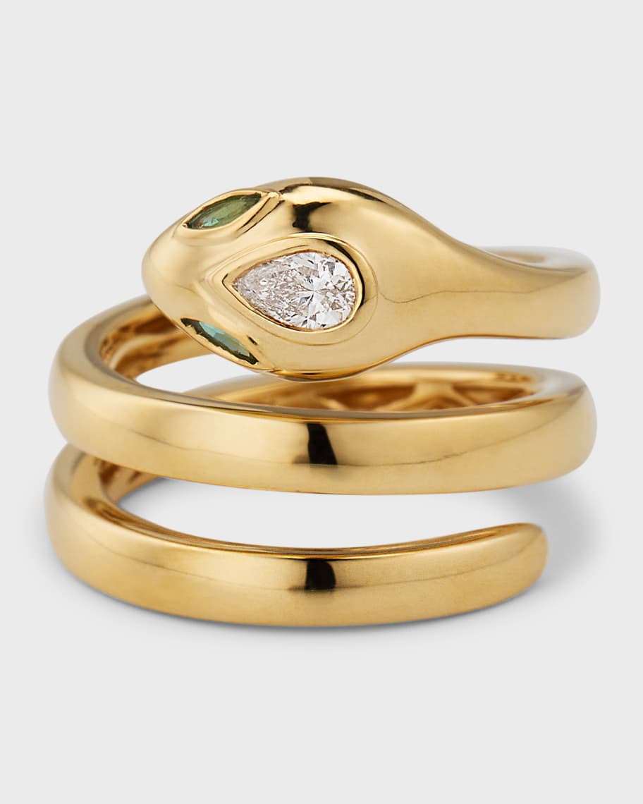 Anita Ko 18K Snake Coil Pinky Ring | Neiman Marcus