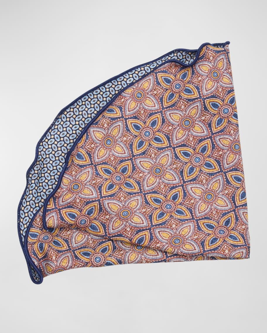 Edward Armah Men's Geometric Silk Pocket Circle | Neiman Marcus