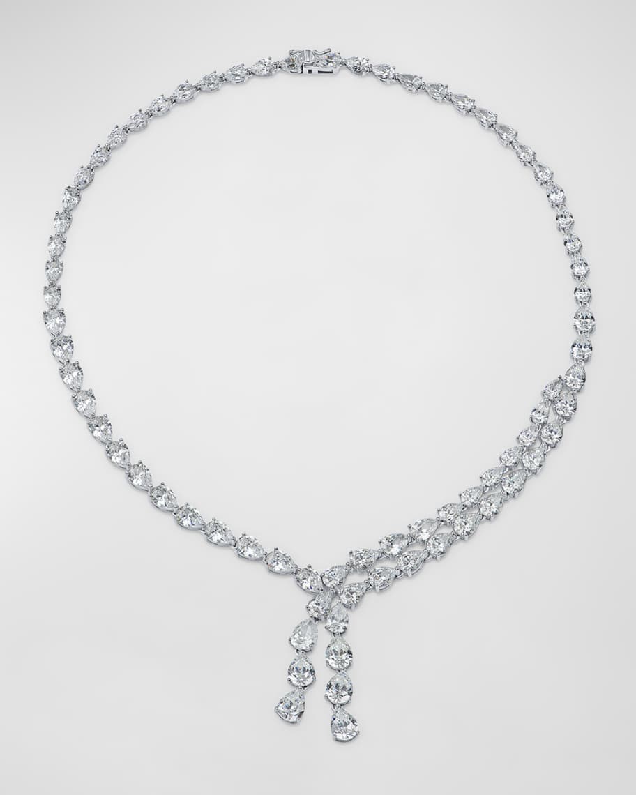 Golconda by Kenneth Jay Lane Layered Cubic Zirconia Pear Statement Y ...