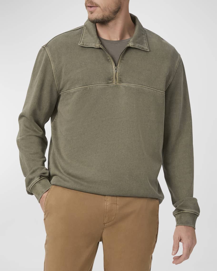 PAIGE Men's Davion Quarter-Zip Sweater | Neiman Marcus