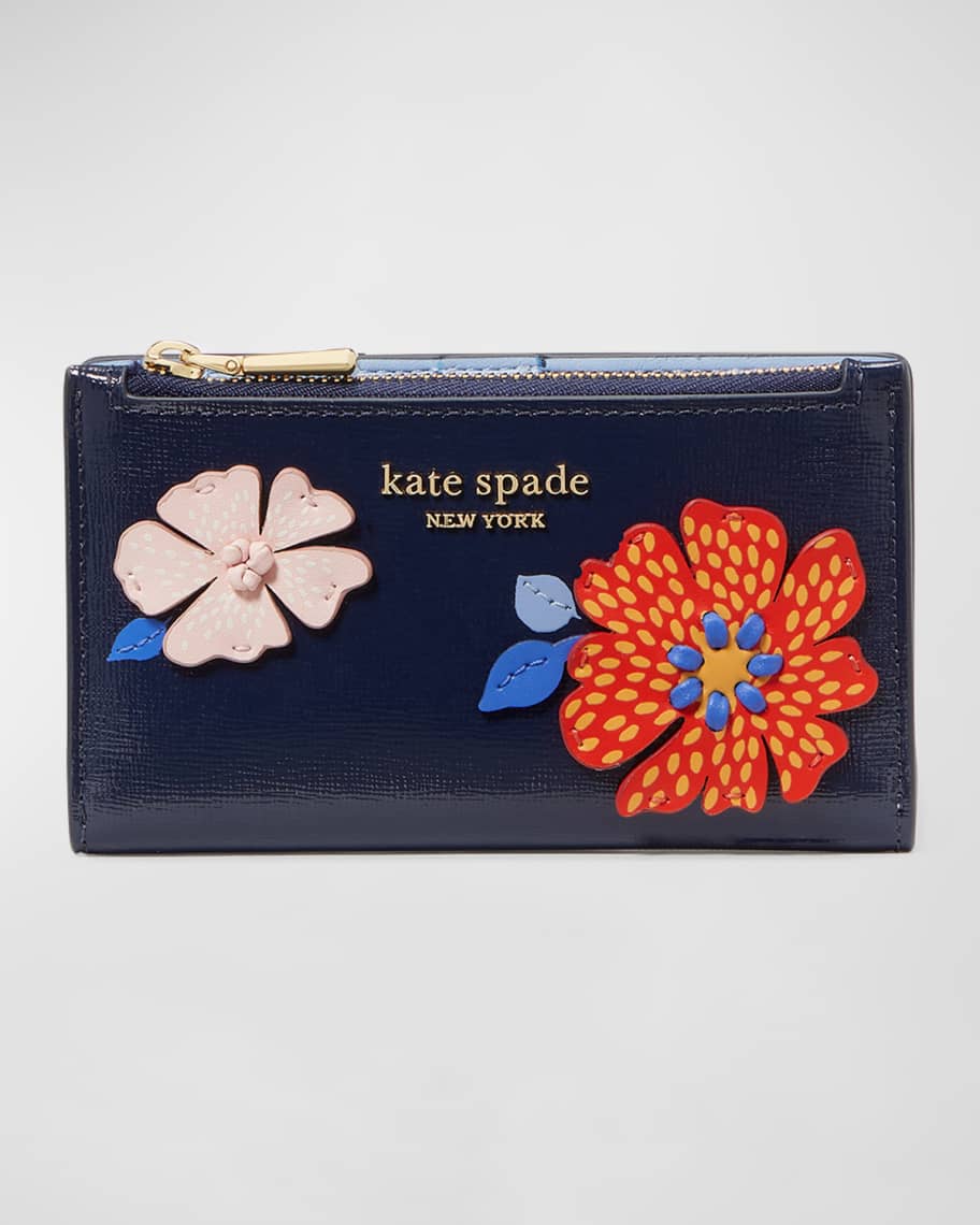 kate spade new york dottie small flower bloom bifold wallet | Neiman Marcus