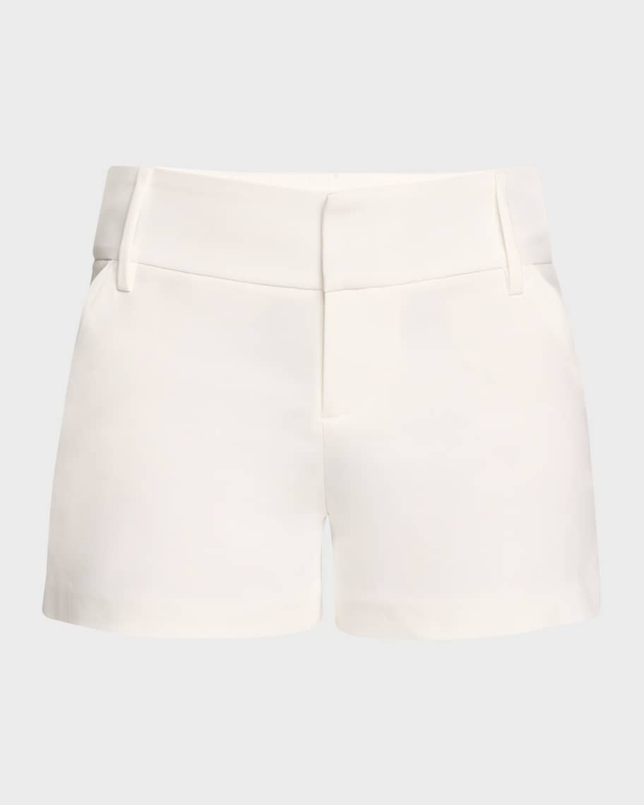 ALICE + OLIVIA Cady Mid-Rise Shorts | Neiman Marcus
