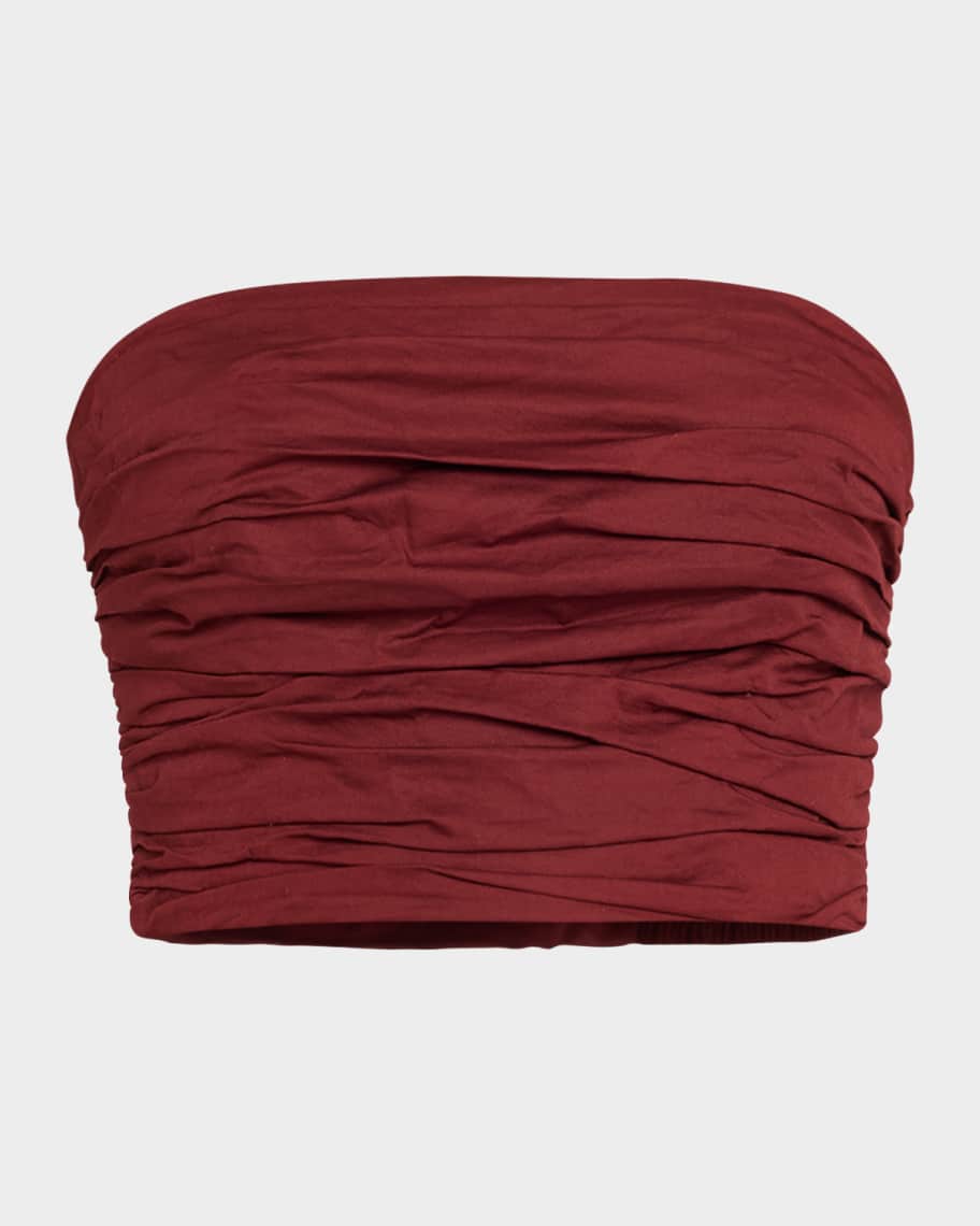 A.L.C. Gisele Gathered Tube Top | Neiman Marcus