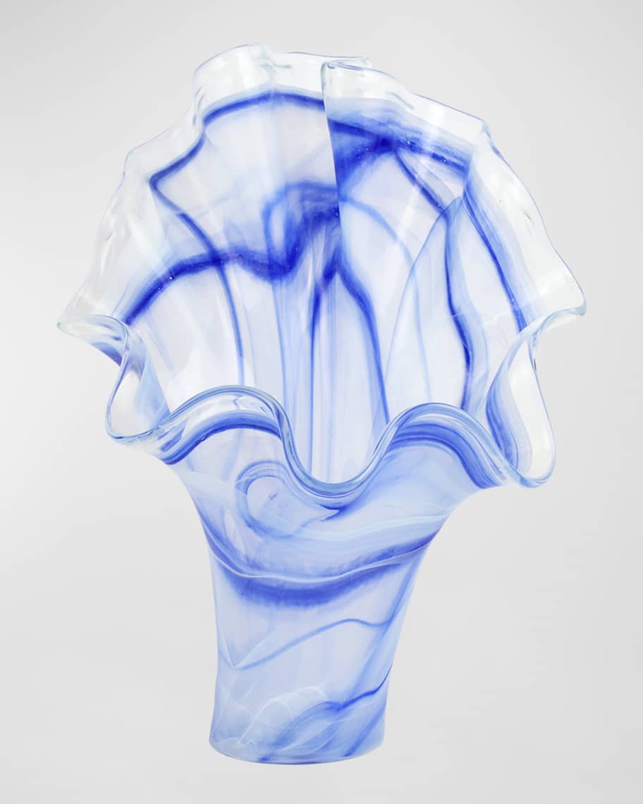 Vietri Onda Glass Fanned Vase | Neiman Marcus