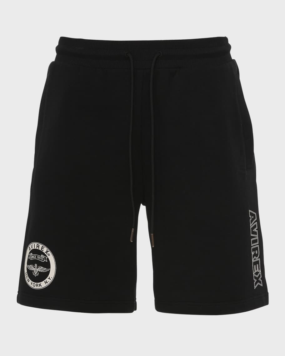 AVIREX Men's Stadium Drawstring Cotton Shorts | Neiman Marcus
