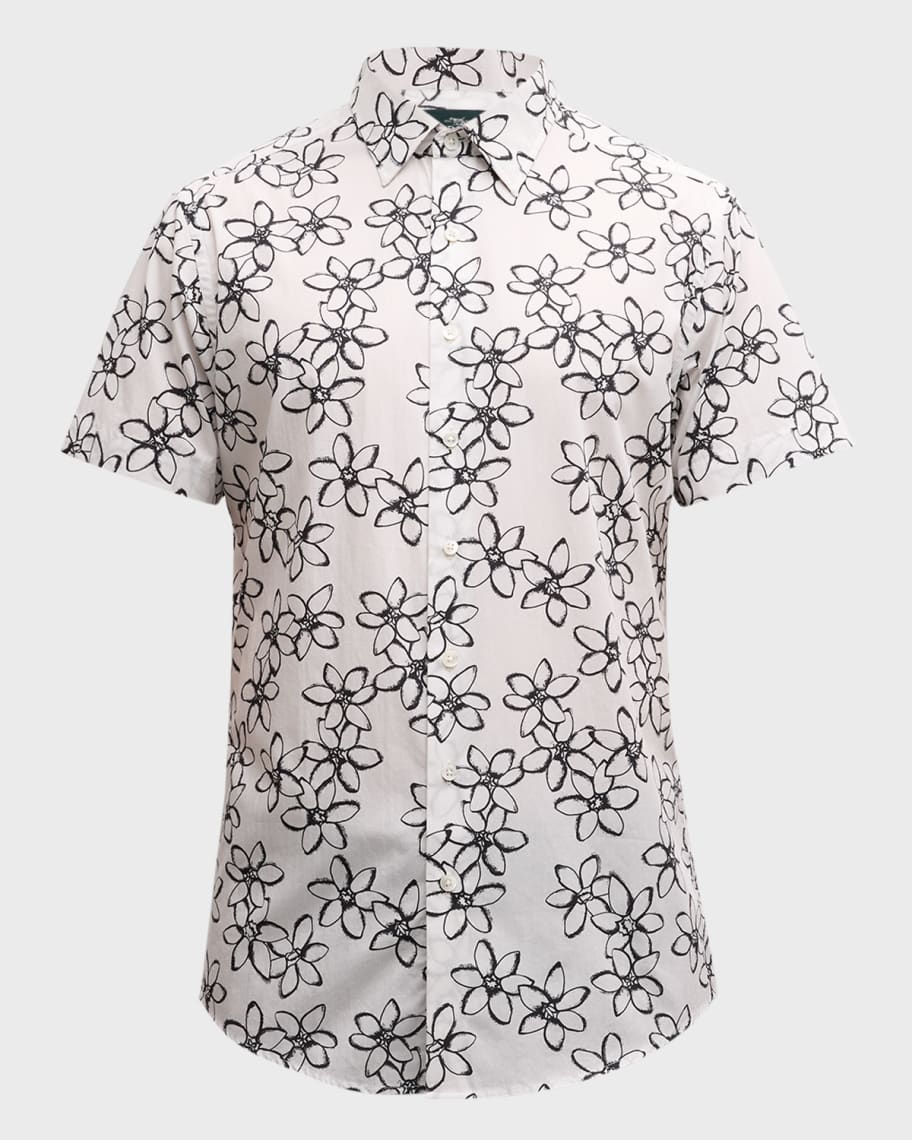 Rodd & Gunn Men's Wingrove Floral-Print Short-Sleeve Shirt | Neiman Marcus