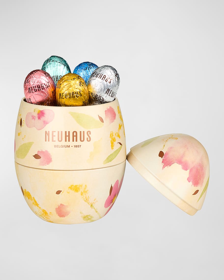 Neuhaus Chocolate Metal Easter Egg with Chocolate Eggs, 18 Count ...