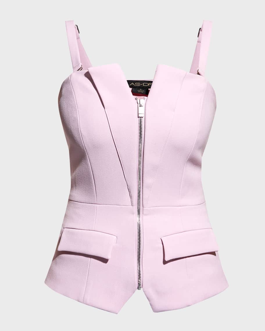AS by DF Monica Structured Twill Top | Neiman Marcus