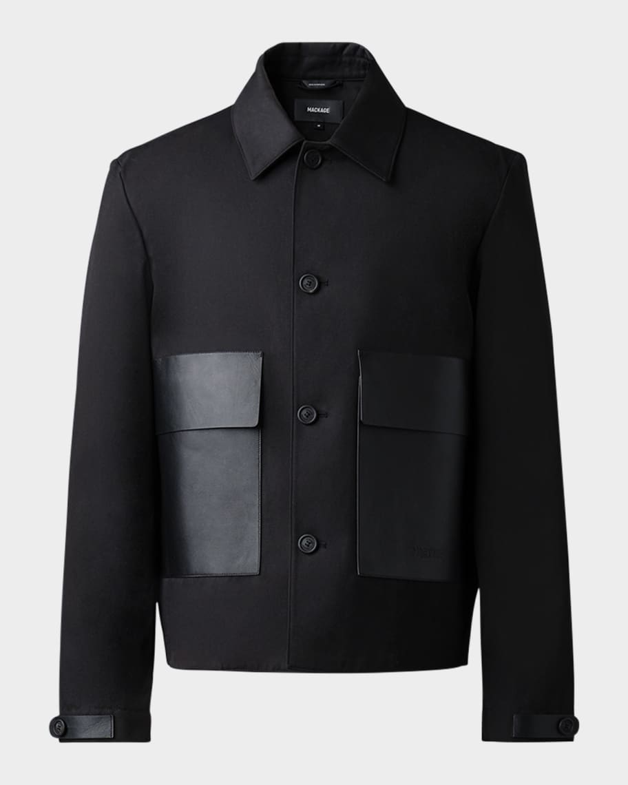 Mackage Men's Jackson Water-Resistant Twill Jacket | Neiman Marcus