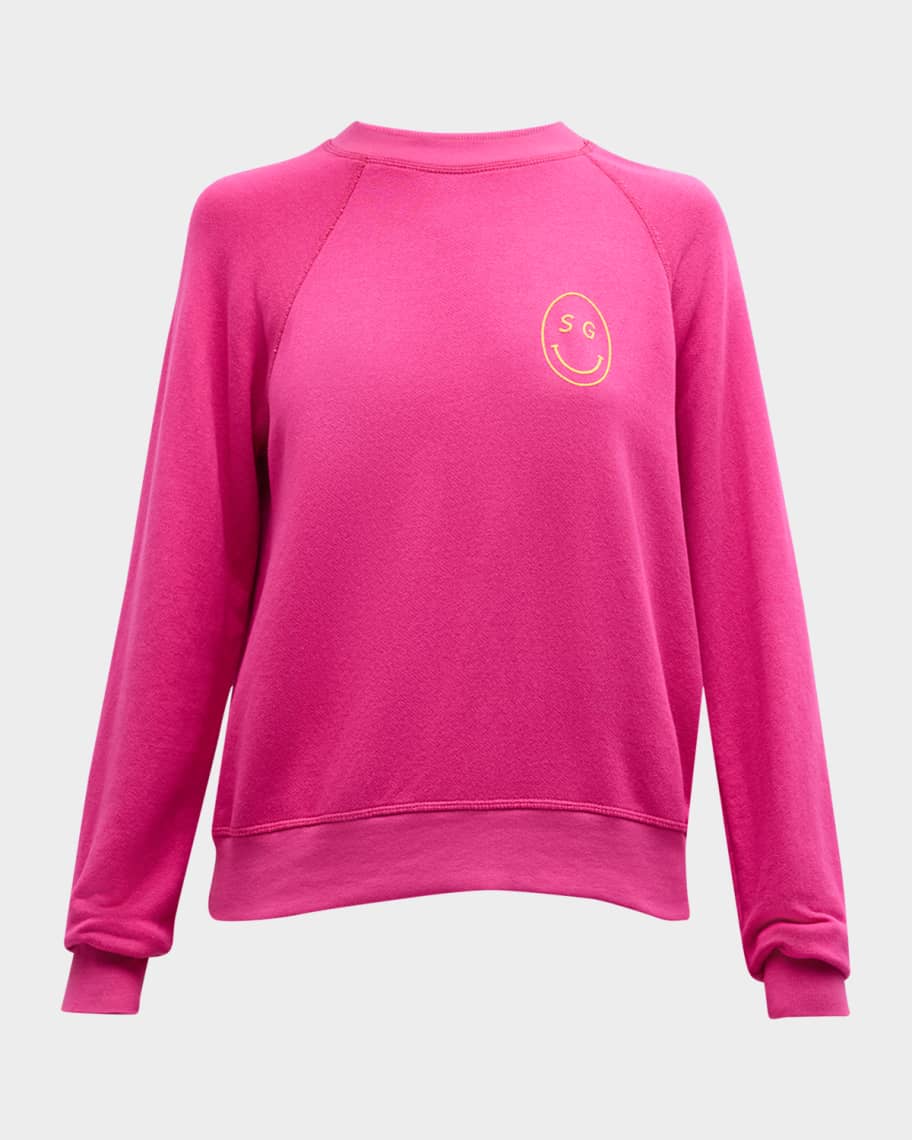 Spiritual Gangster SG Smiley Forever Crewneck Sweatshirt | Neiman Marcus