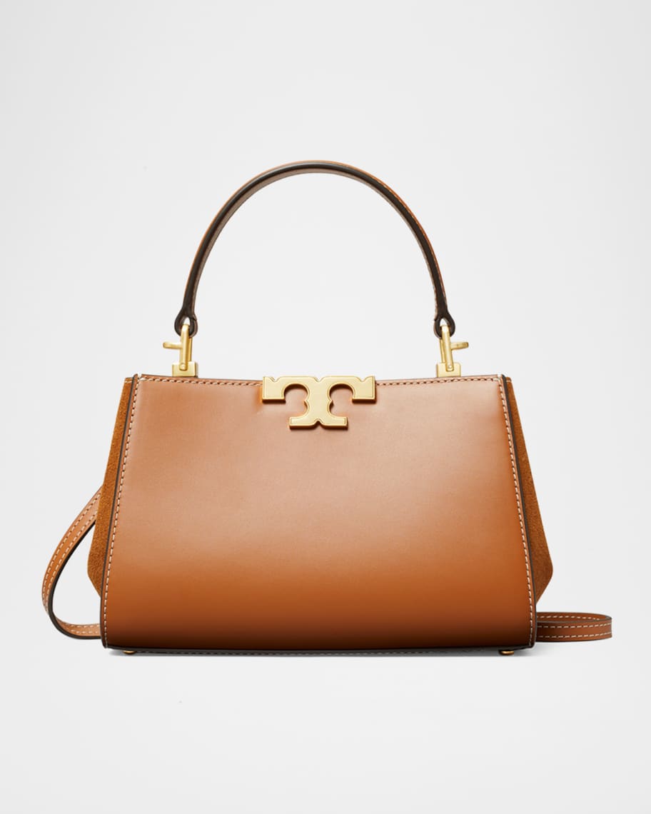 Tory Burch Eleanor Mini Leather & Suede Satchel Bag | Neiman Marcus