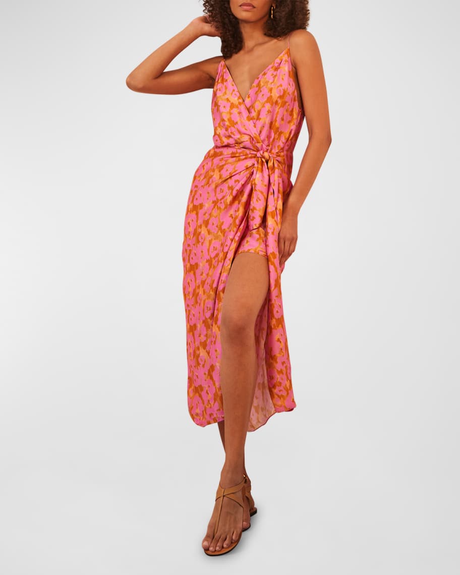 Vix Mosqueta Gisa Midi Wrap Dress | Neiman Marcus