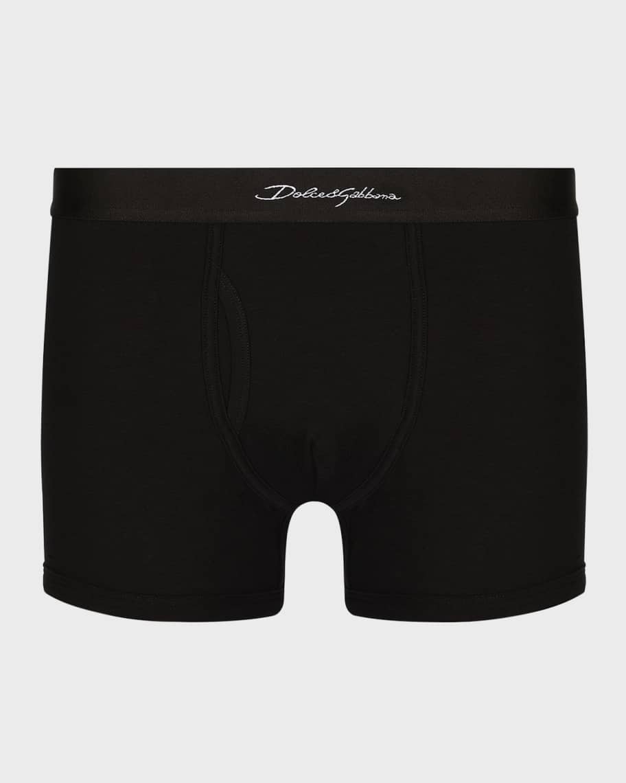 Dolce&Gabbana Men's Italic Logo Boxer Briefs | Neiman Marcus