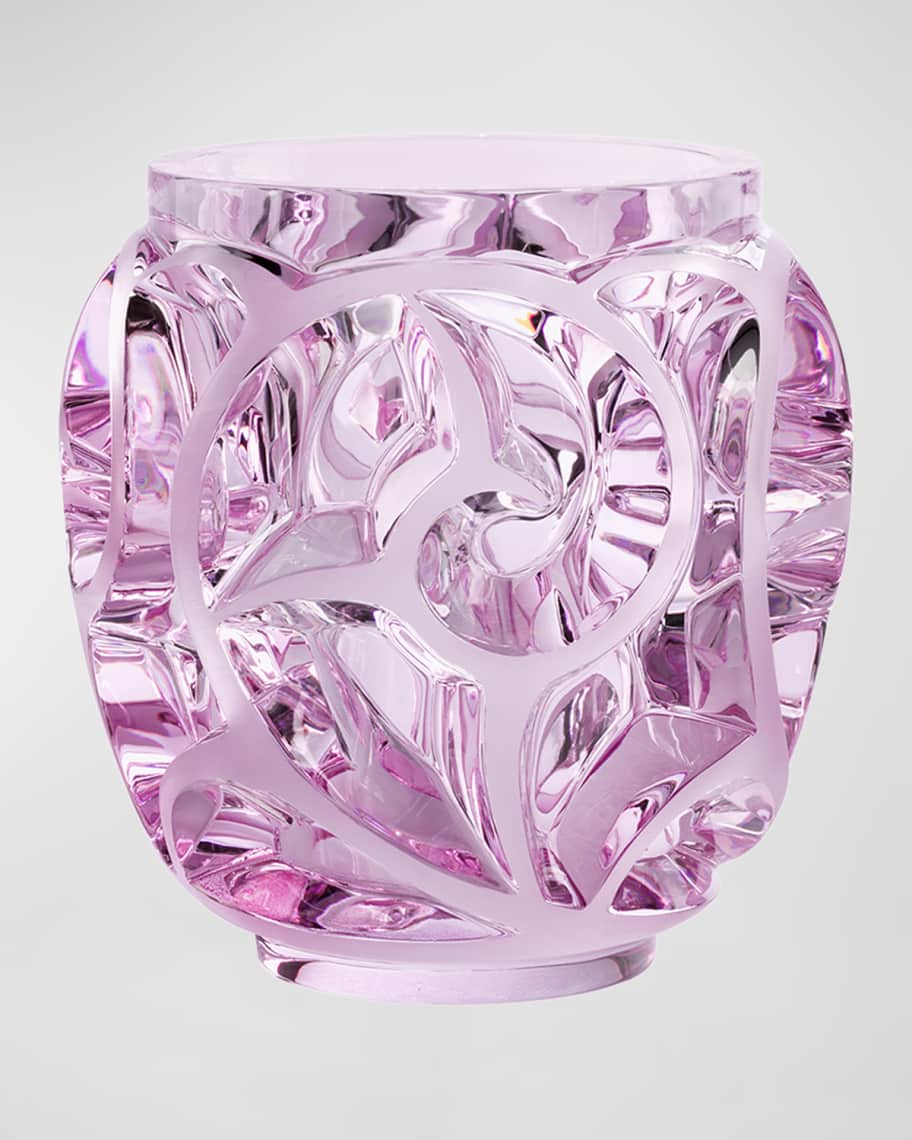 Lalique Tourbillons Pink Luster Vase, 5" | Neiman Marcus