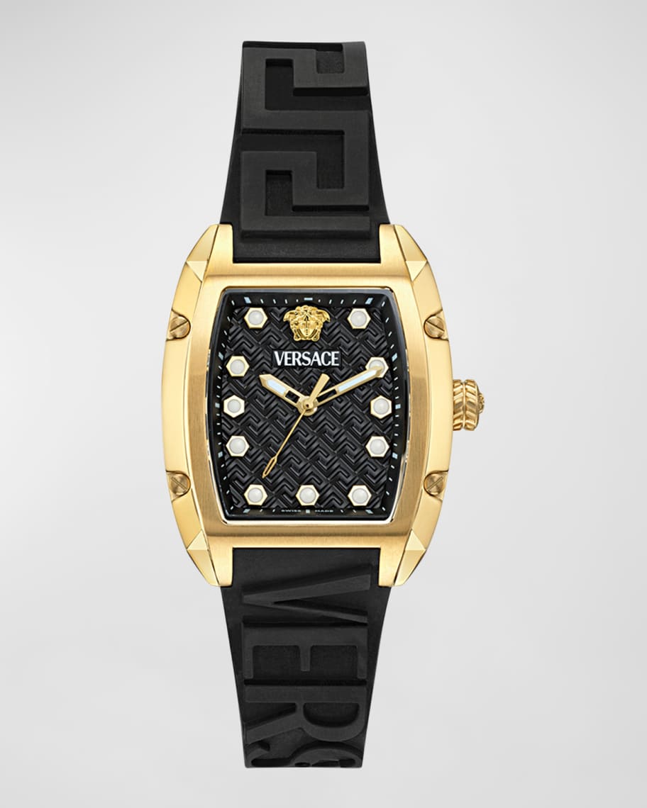 Versace 44.8x36mm Versace Dominus Watch with Silicone Strap | Neiman Marcus