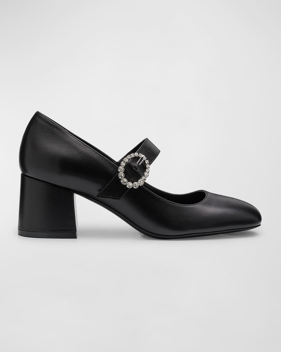 Stuart Weitzman Sloane Calfskin Mary Jane Pumps | Neiman Marcus